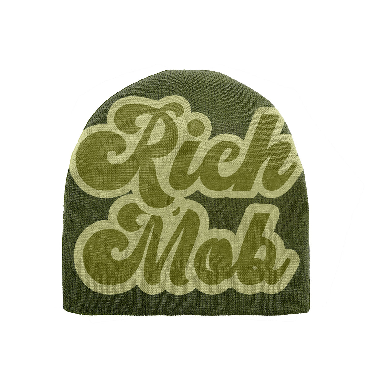 Rich Mob Beanie: Army Green– Haute Richessè